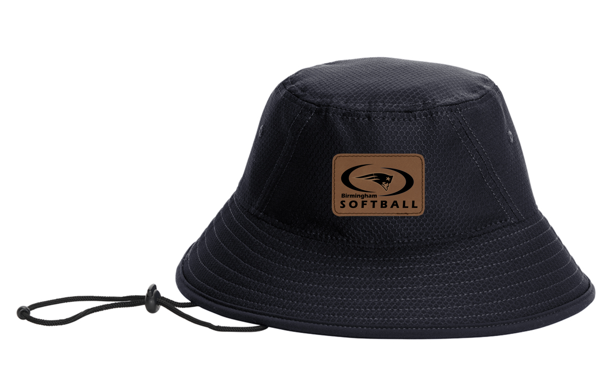 Birmingham Softball Laser Engraved Patch New Era Hex Bucket Hat - NE800 - Bagger Sports
