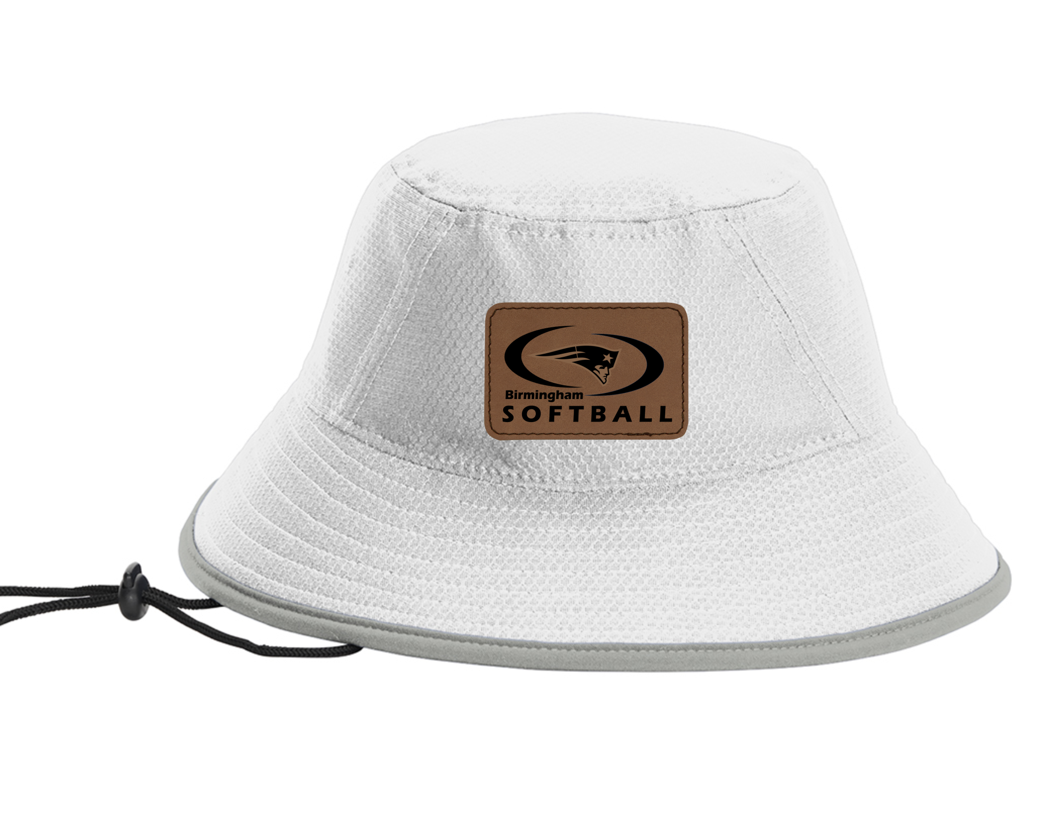 Birmingham Softball Laser Engraved Patch New Era Hex Bucket Hat - NE800 - Bagger Sports