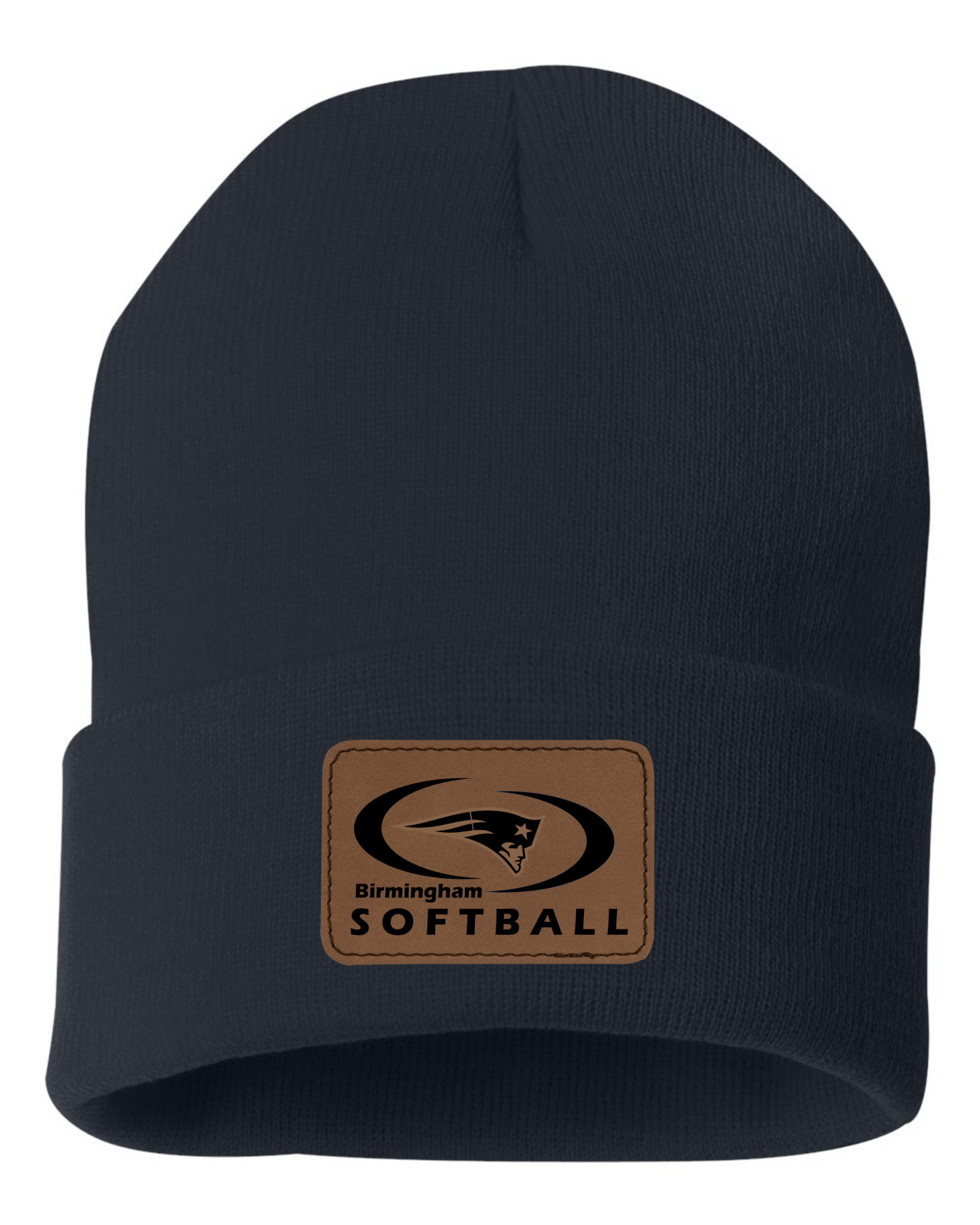 Birmingham Softball Foldover Beanie with Laser Patch - Bagger Sports