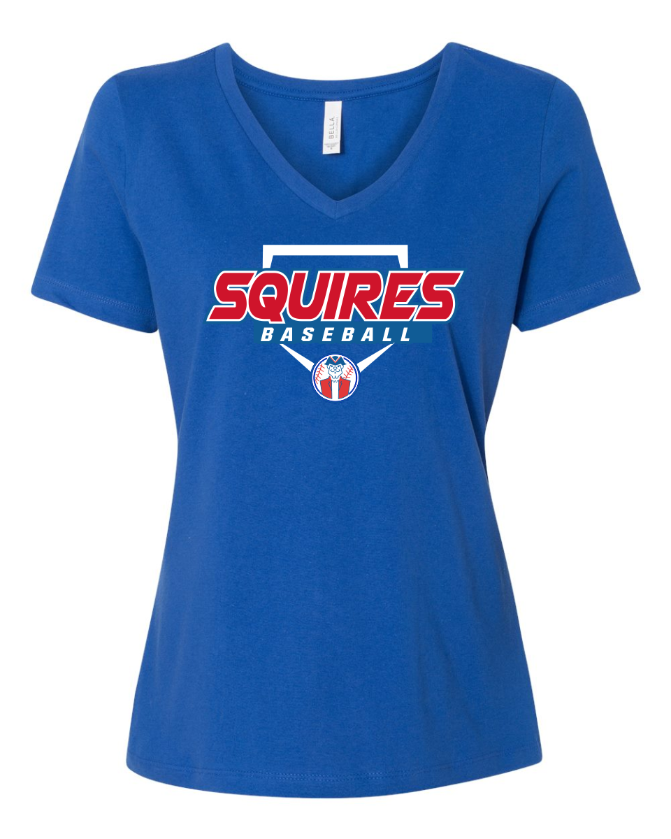 Squires Baseball Ladies Relaxed V-Neck Tee - 6405 - Bagger Sports