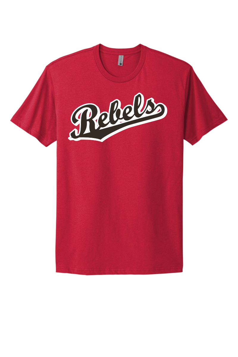 Rebels Baseball Cotton Short Sleeve Tee - 3600 - Bagger Sports