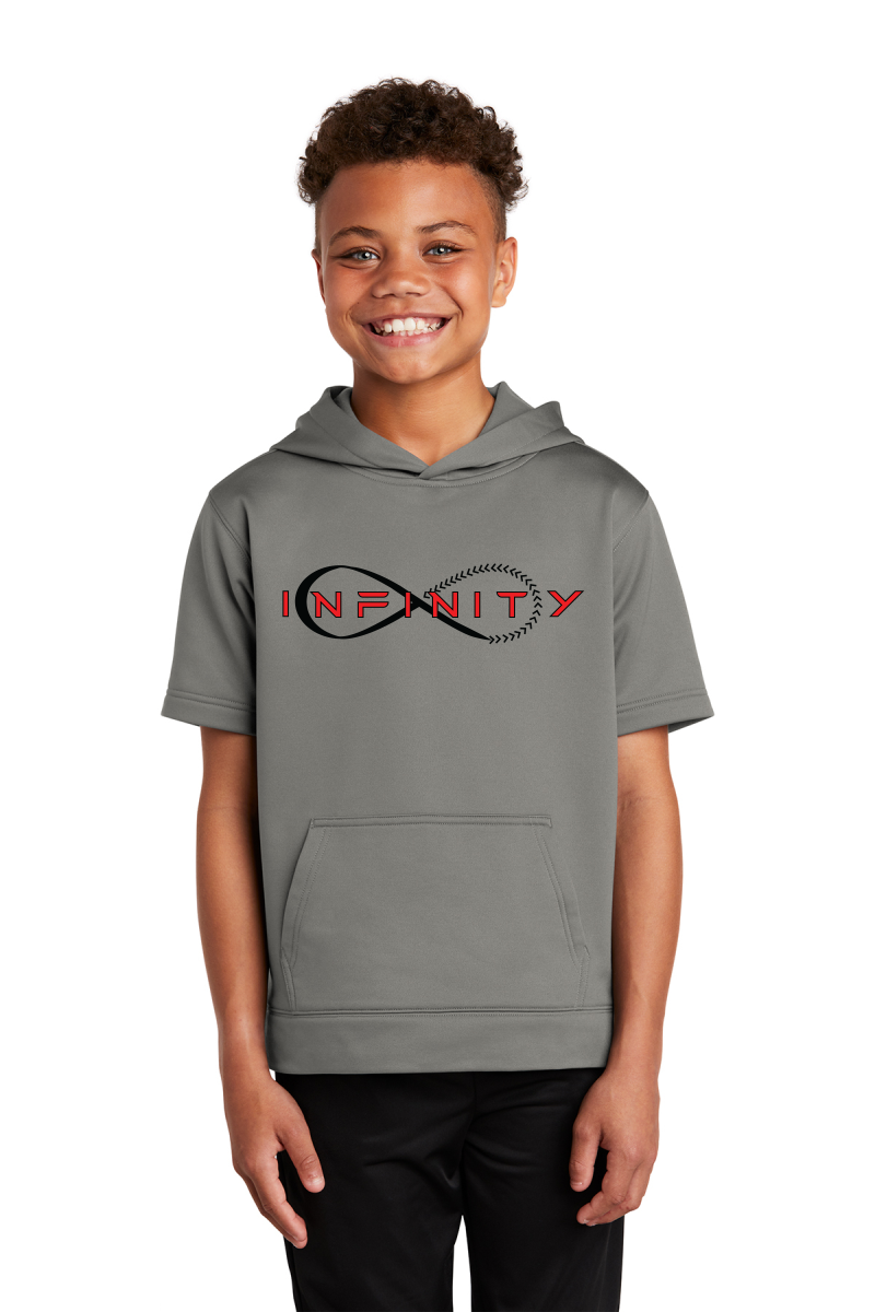 Infinity Baseball Fleece Youth Short Sleeve Hoodie - Bagger Sports