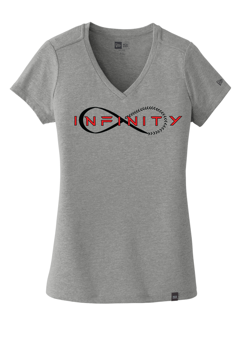 Inifinity Baseball New Era Ladies Heritage Blend V-Neck Tee - Bagger Sports