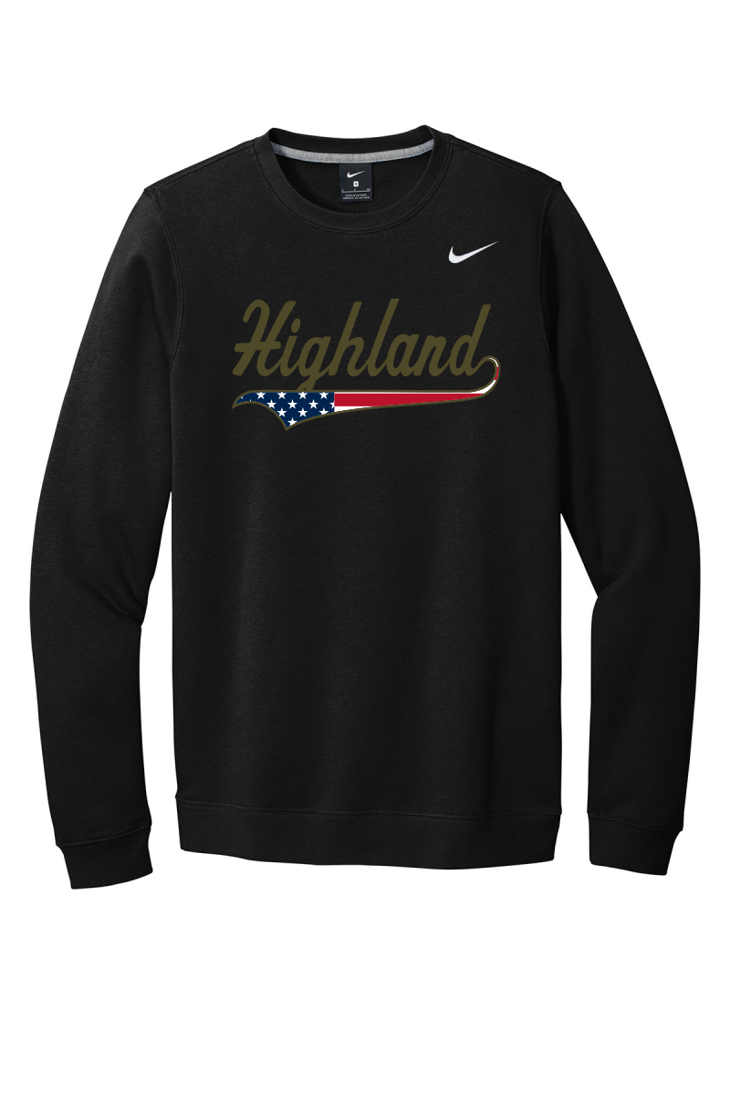 Highland Baseball Nike Fleece Crew - Bagger Sports