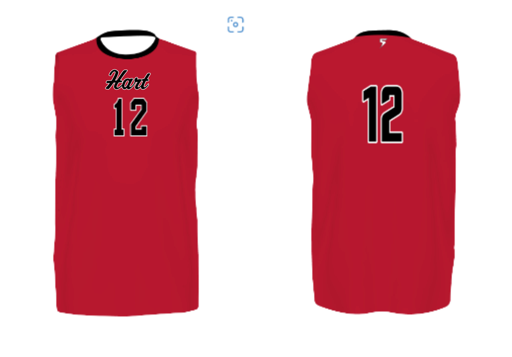 Hart Volleyball Sublimated Sleeveless Red Jersey - Bagger Sports