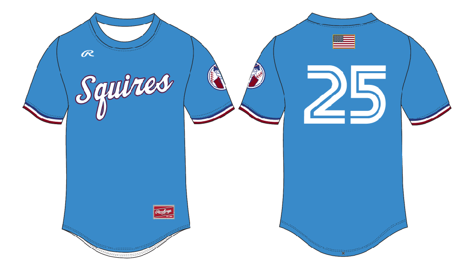 Squires Baseball Rawlings Custom Crew Jersey - Bagger Sports