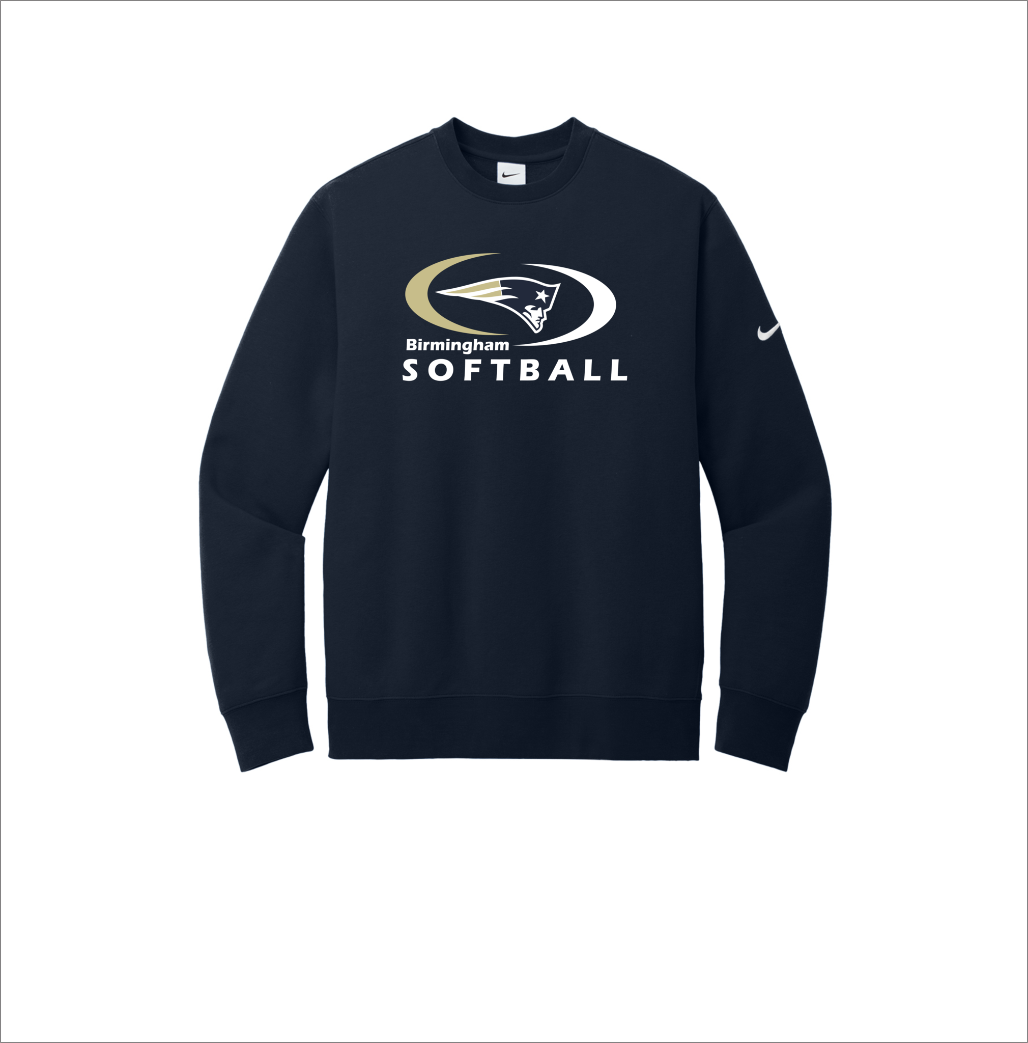 Birmingham Softball Nike Fleece Crew - Bagger Sports