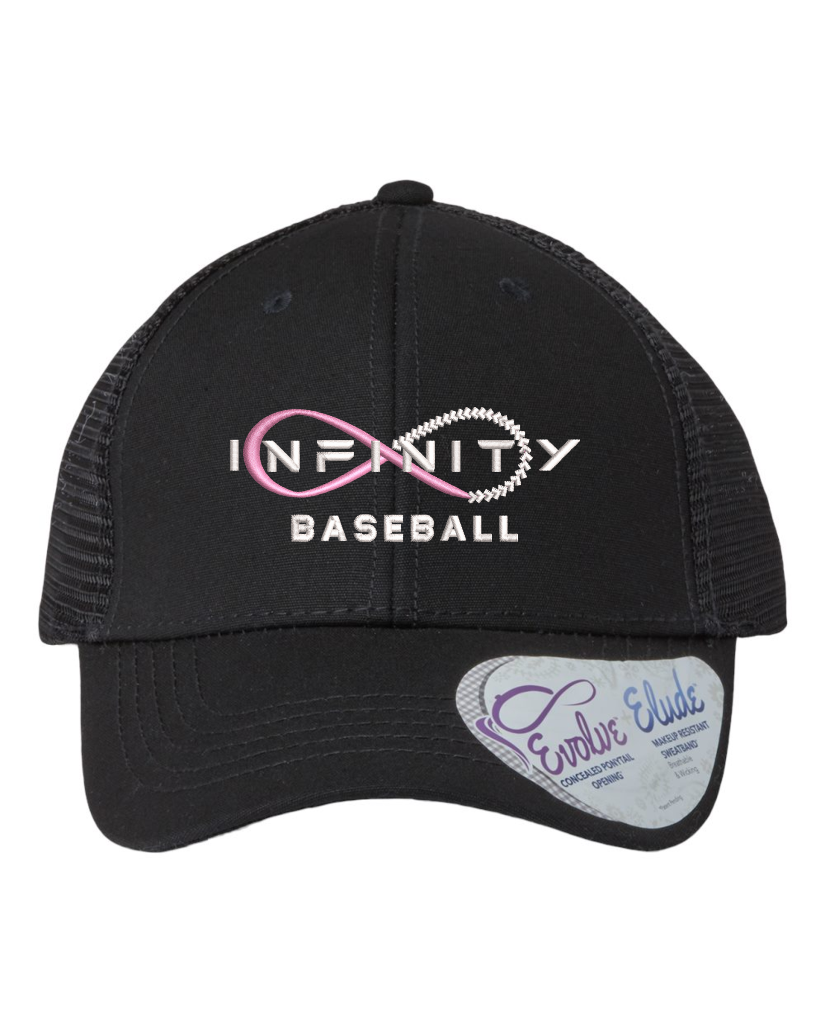Infinity Baseball Brest Cancer Women's Modern Trucker Cap - Bagger Sports