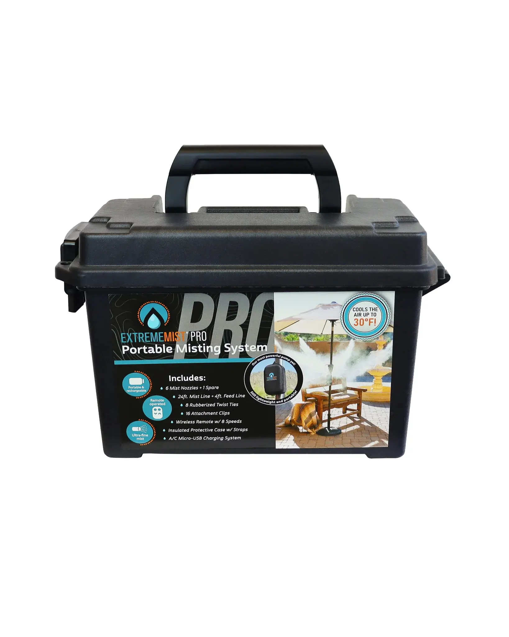 ExtremeMIST Portable Misting System (Pro Kit) w/ Storage Box - Bagger ...