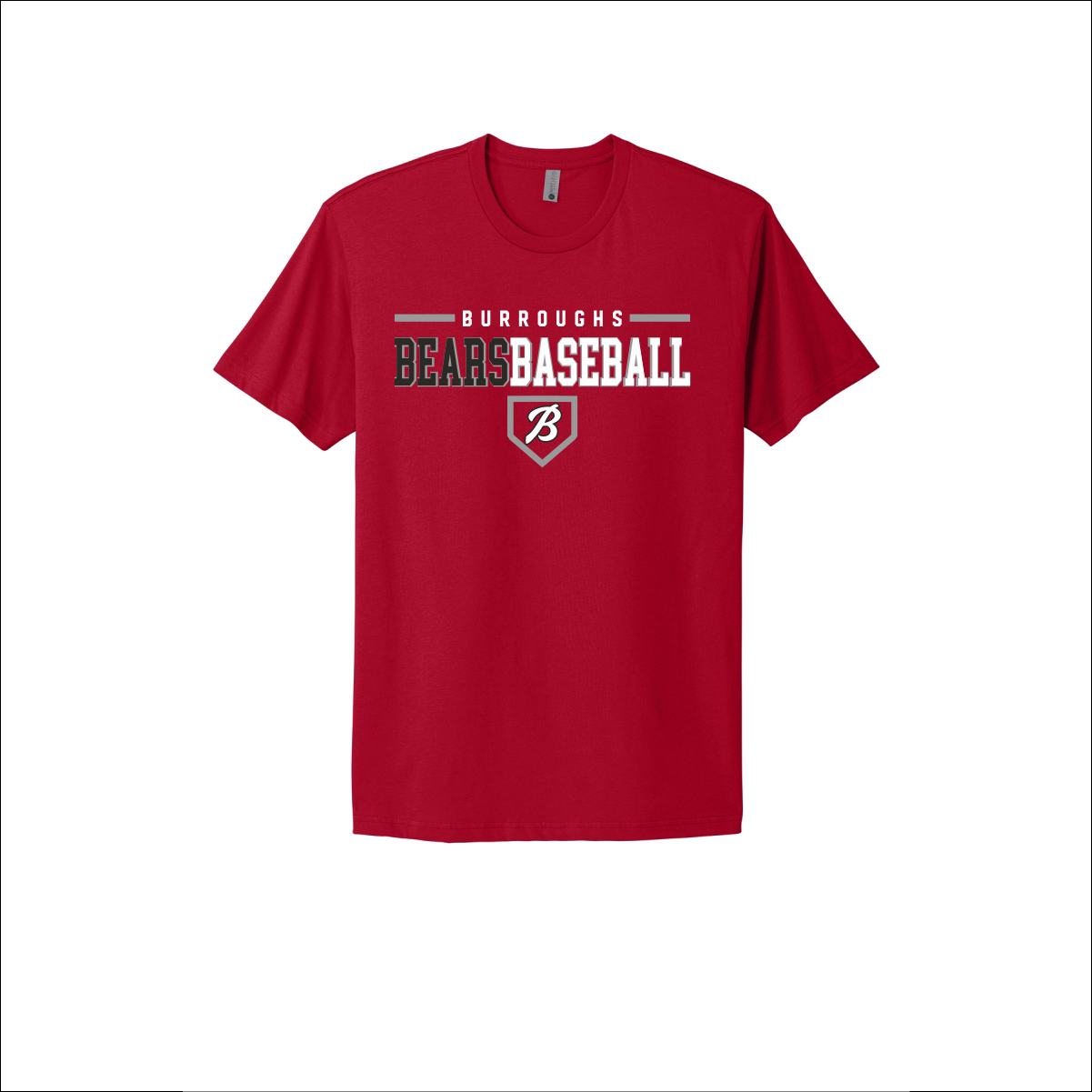 Burroughs Baseball Cotton Short Sleeve Tee - 3600 - Bagger Sports