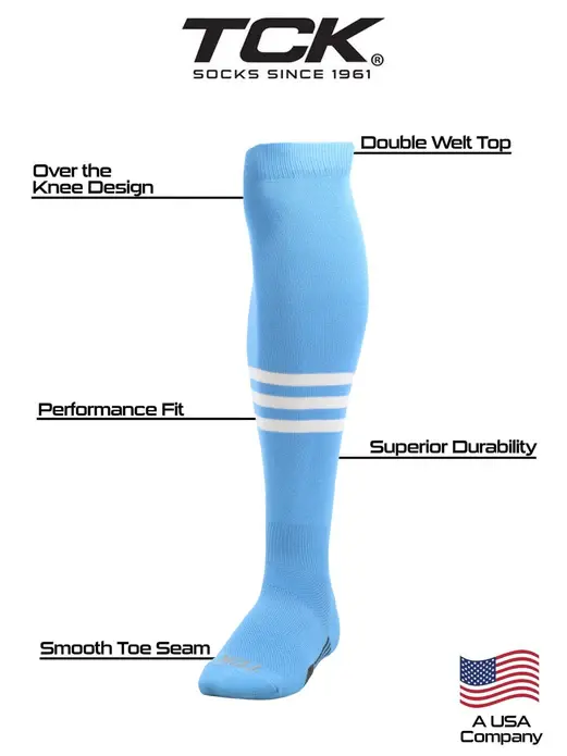 TCK Sports TCK Dugout Stripped Over the Knee Sock - DNKB1 - Bagger Sports