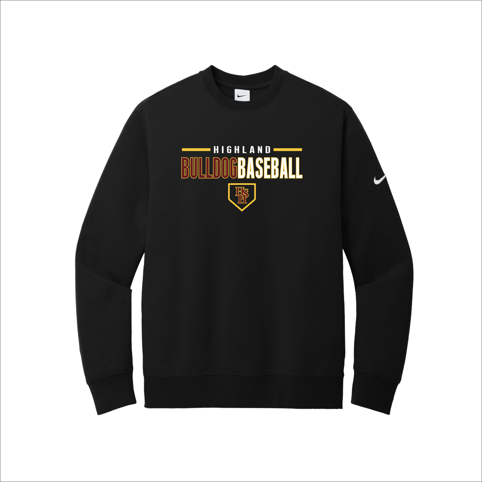 Highland Baseball Nike Fleece Crew - Bagger Sports
