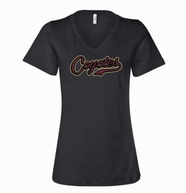 AV Coyotes Softball Ladies Relaxed V-Neck Tee - 6405 - Bagger Sports