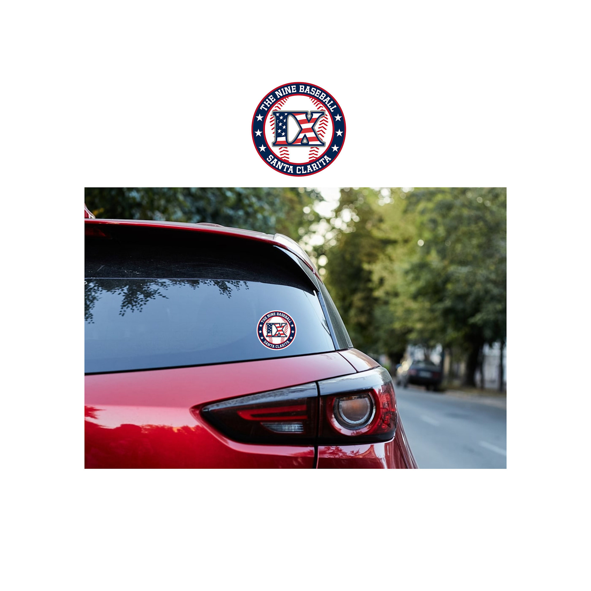 The Nine IX Baseball Laminated Decal - Bagger Sports