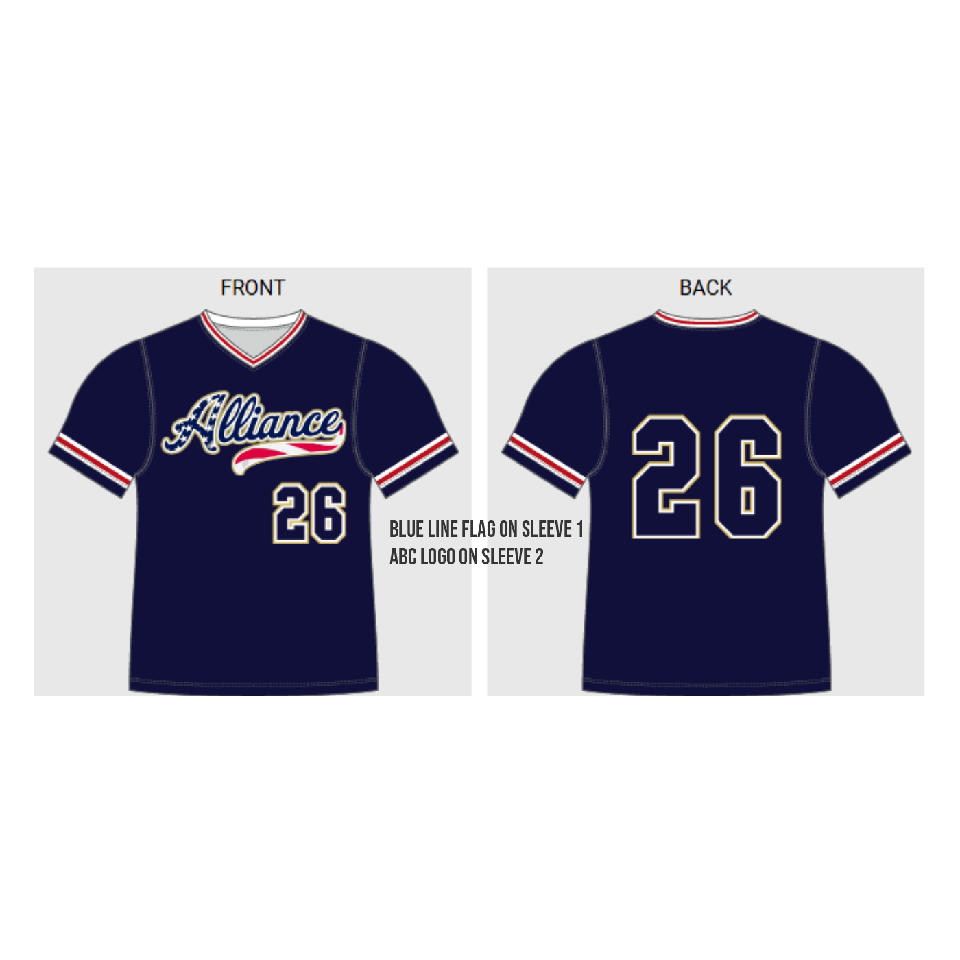 Alliance Baseball Club Custom USA Sublimation Jersey - Bagger Sports
