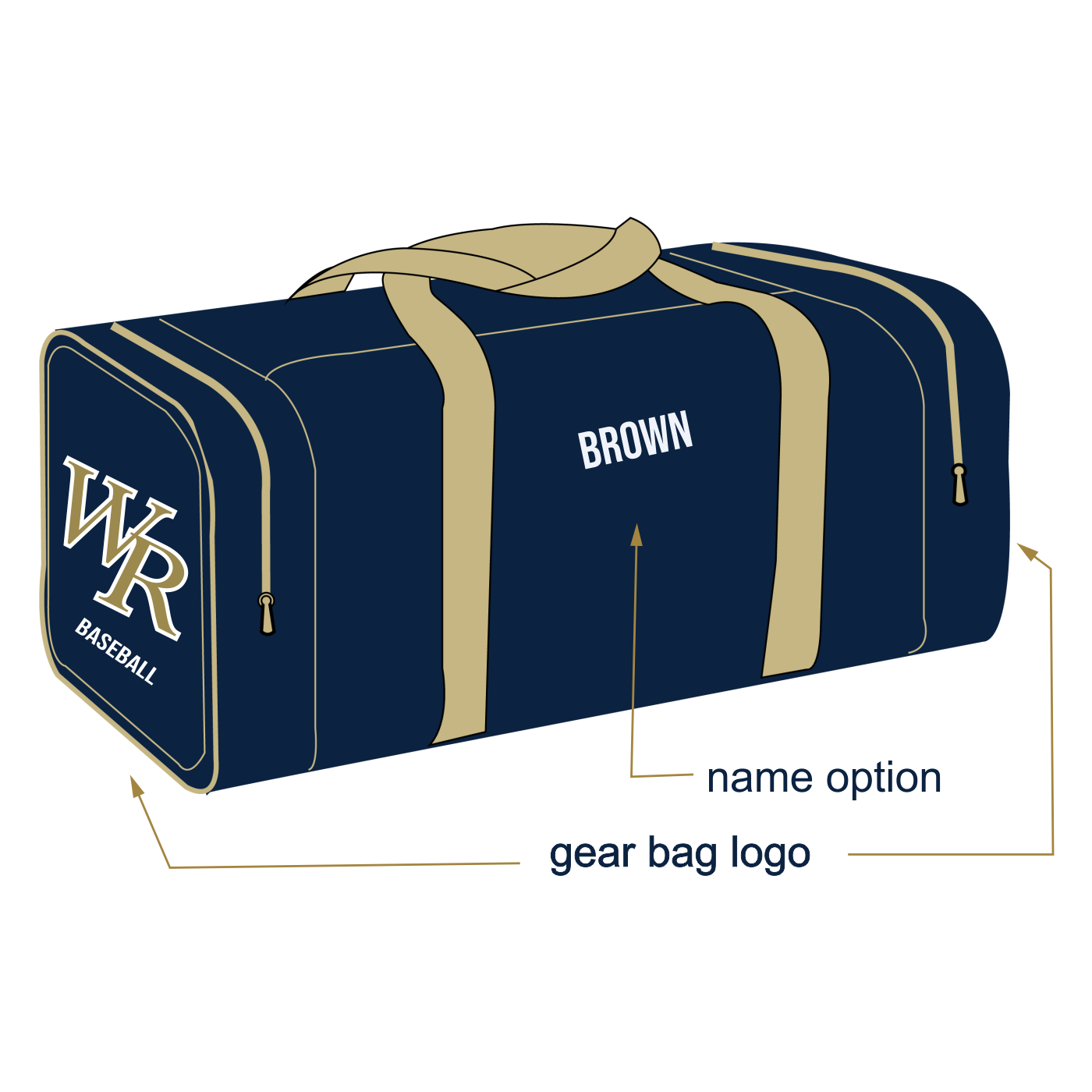 West Ranch Baseball Custom Team Player Bag - Bagger Sports