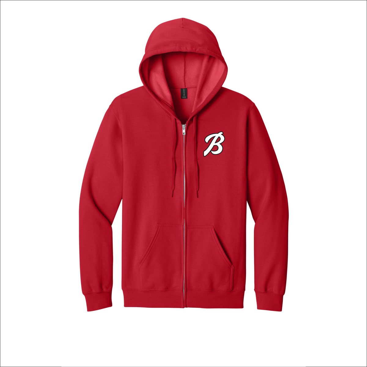 Burrough Baseball Softstyle Midweight Zip Up Hoodie - Bagger Sports