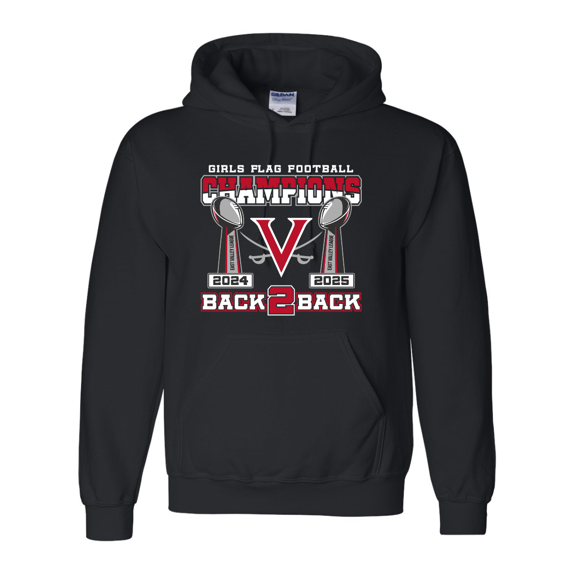 Verdugo Girl's Flag Championship Hoodies - Bagger Sports