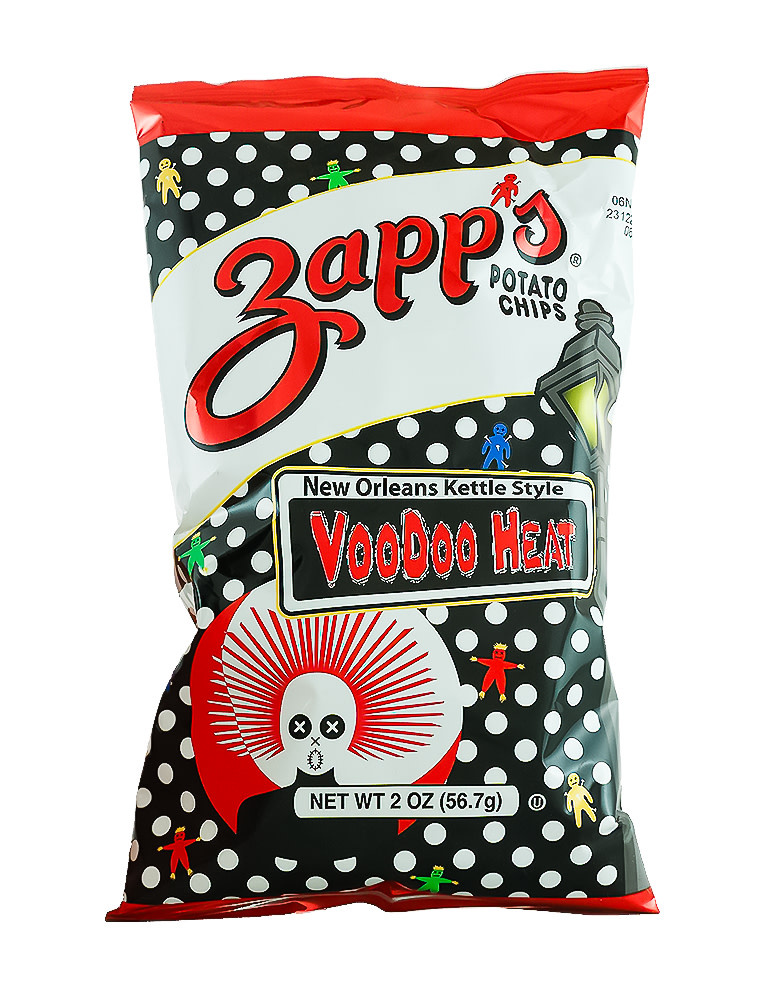 Zapp's Potato Chips "Voodoo Heat" New Orleans Kettle Style 2oz Bag ...