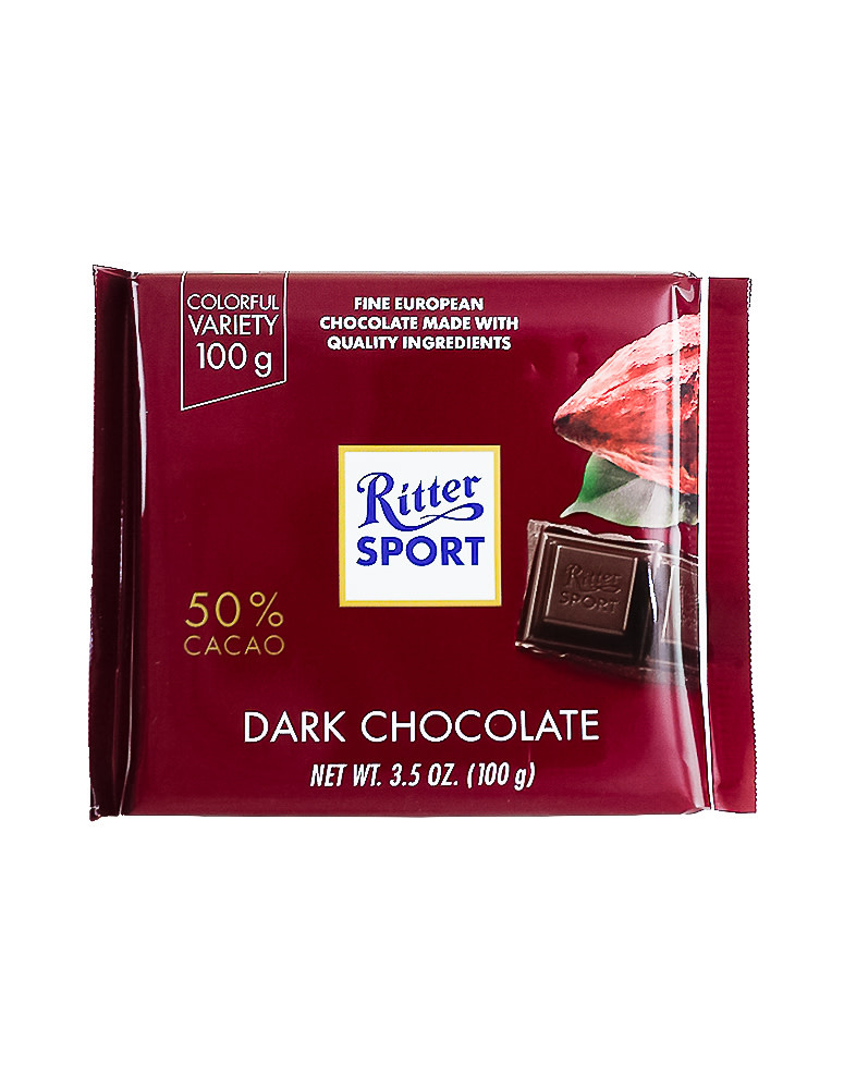 Ritter Sport Dark 50% Cacao Chocolate Bar 3.5oz, Germany - The Wine Country