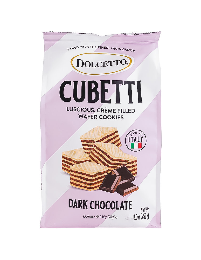 Dolcetto Cubetti Dark Chocolate Wafer Cookies 8.8oz Bag, Italy - The ...