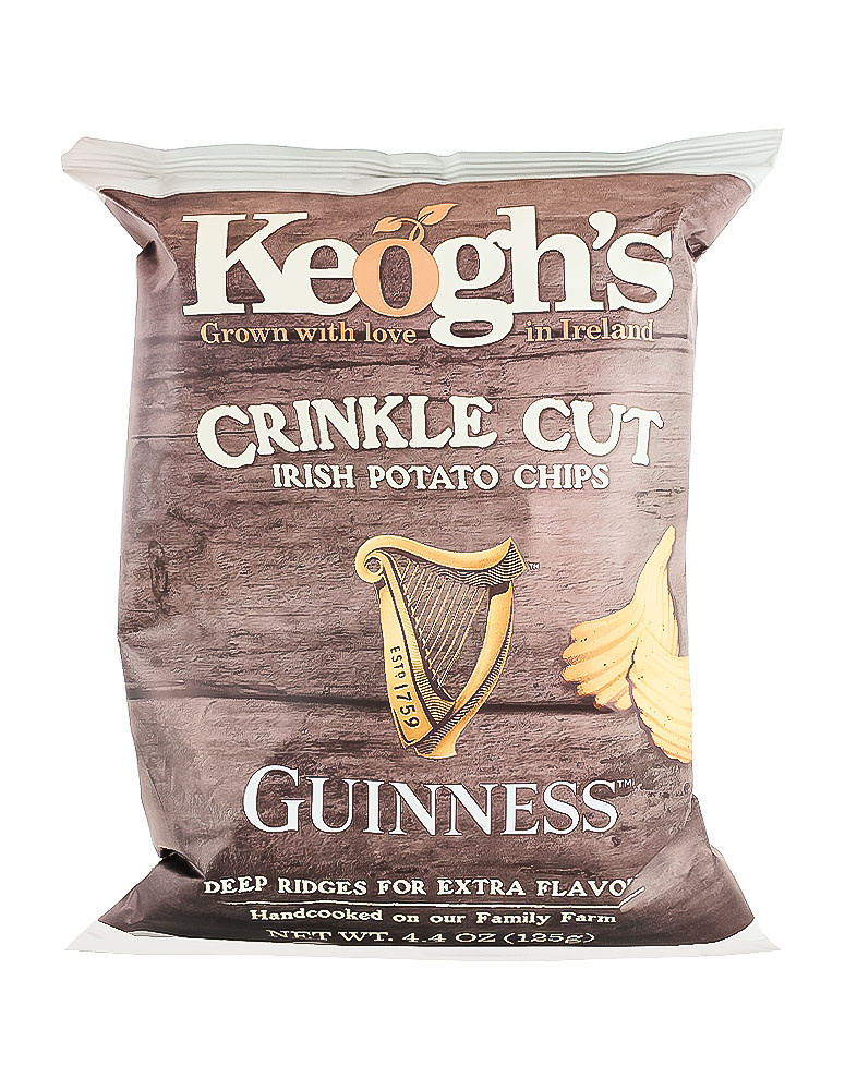 Keogh "Guinness" Crinkle Cut Irish Potato Chips 4.4oz Bag, Ireland ...