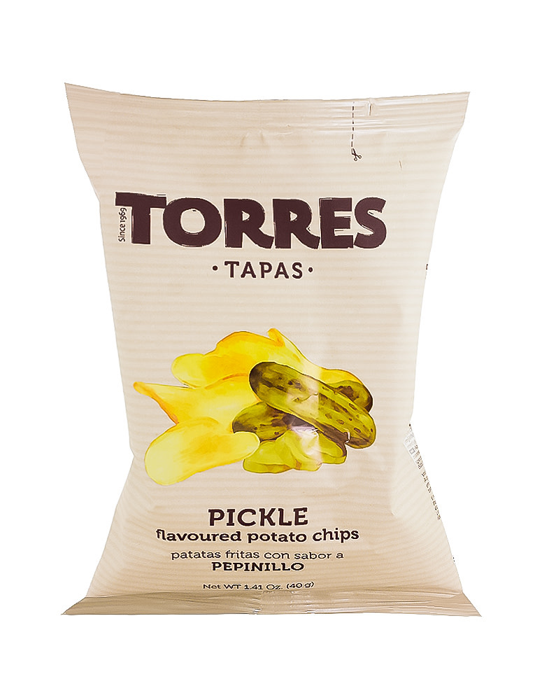 Torres "Pickle" Flavoured Potato Chips 1.41oz Bag, Spain - The Wine Country