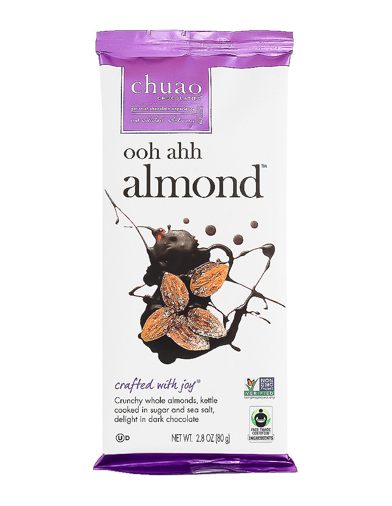 Chuao Ooh Ahh Almond Chocolate Bar 2.8oz Bar, Carlsbad, California ...