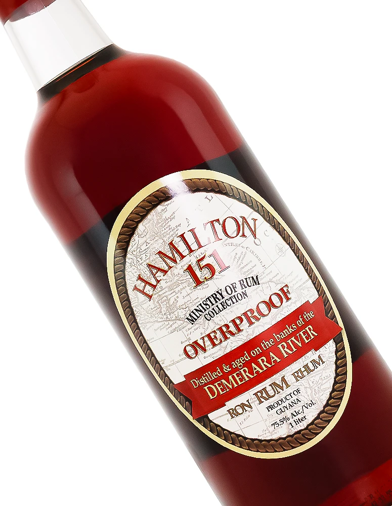 Hamilton 151 "Overproof" Demerara River Rum 1 Liter, Guyana - The Wine ...