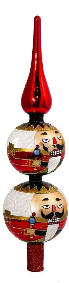 Kurt Adler Glass Nutcracker Finial Christmas Tree Topper 13 inch - Digs ...