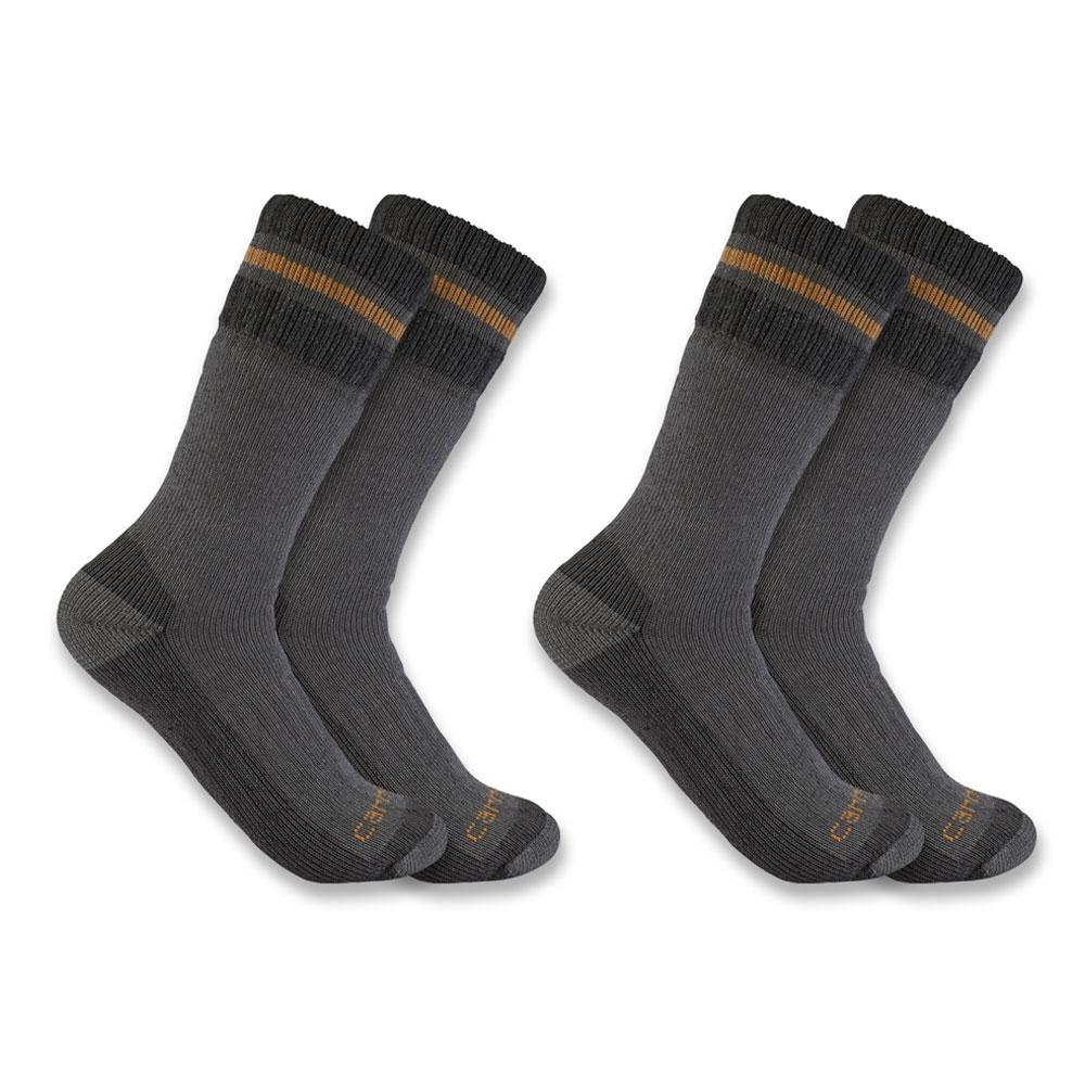 Carhartt Men's Heavyweight Synthetic-Wool Blend Boot Sock 2-Pack ...
