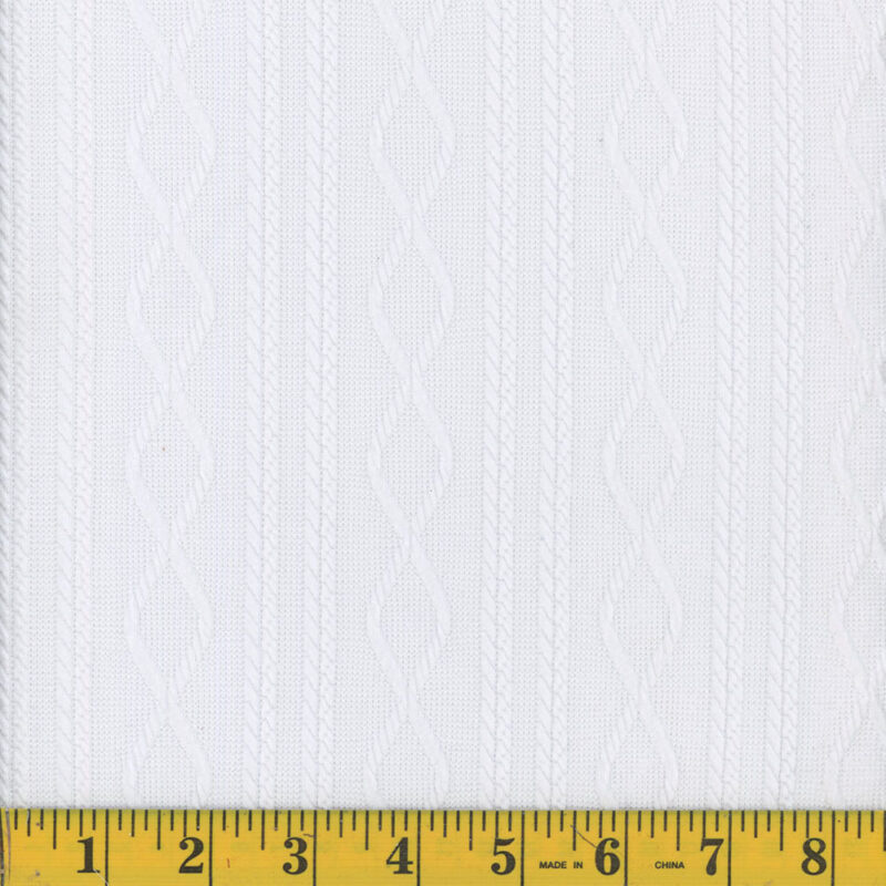 Mook Fabrics Yard of Embossed Jacquard EMM, Solid 60217-White Fabric ...