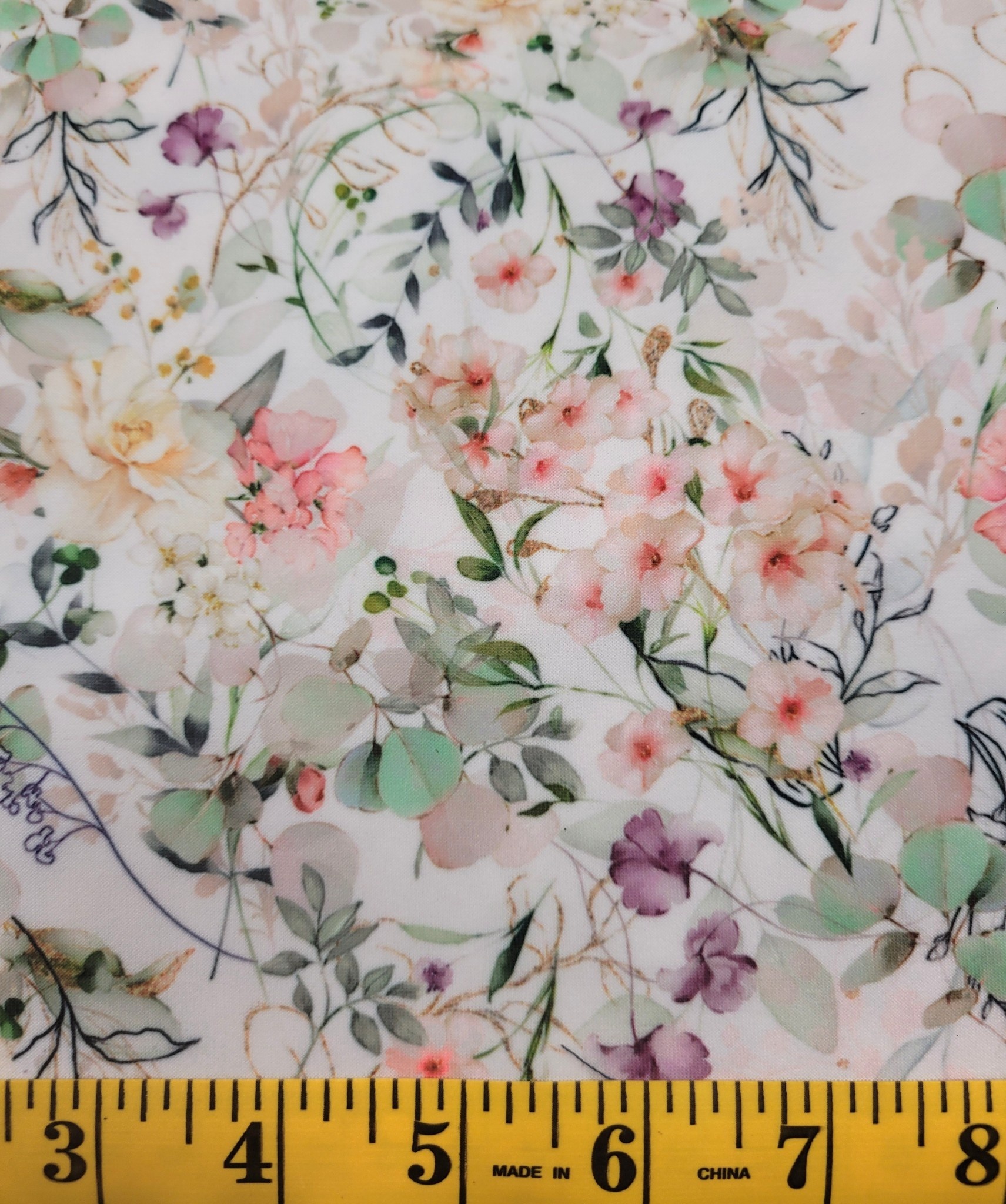 Alyssa May Design Yard of Single Brushed DTY-Floral Fabric - Traditions ...