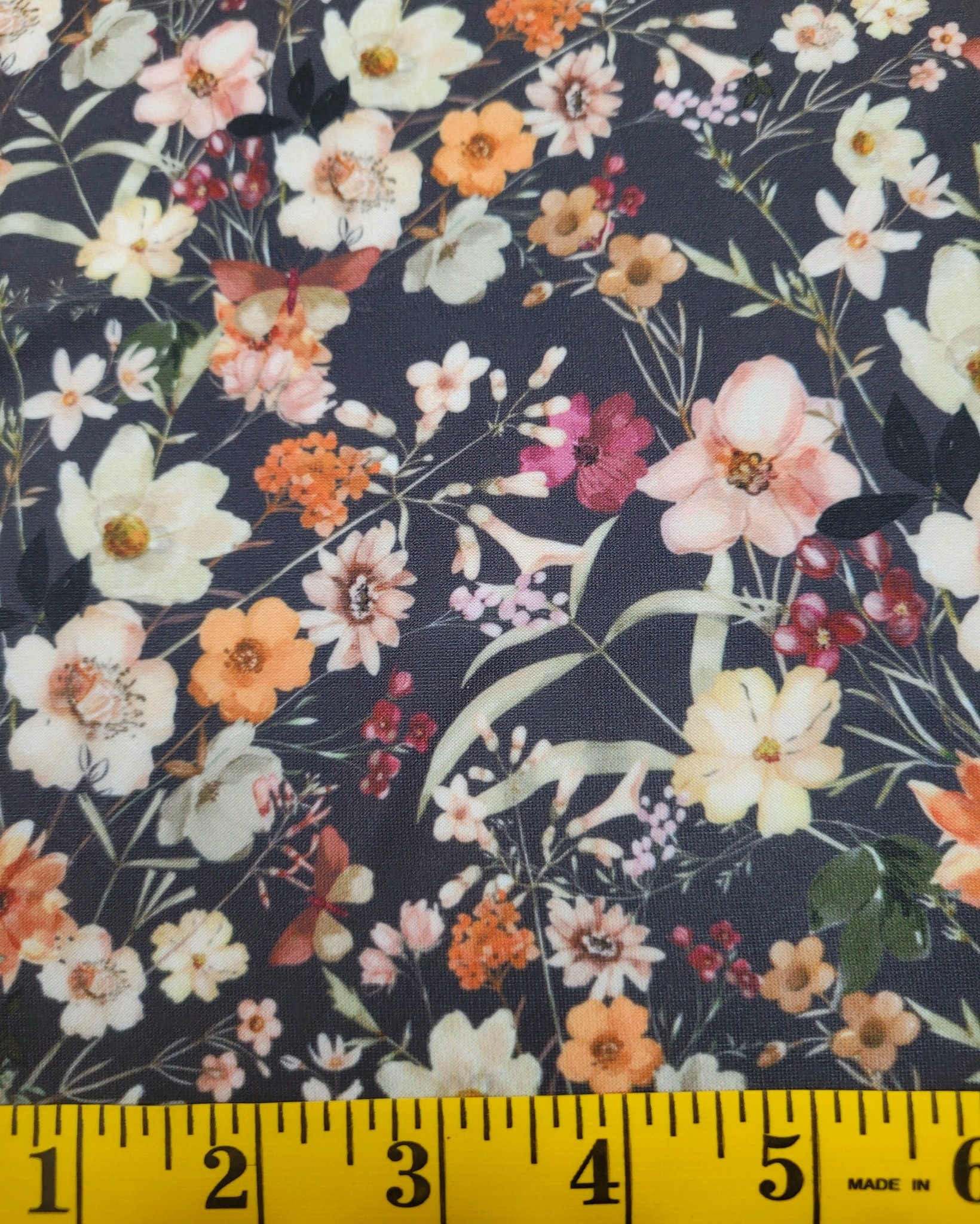 Alyssa May Design Yard of Single Brushed DTY-Floral Fabric - Traditions ...