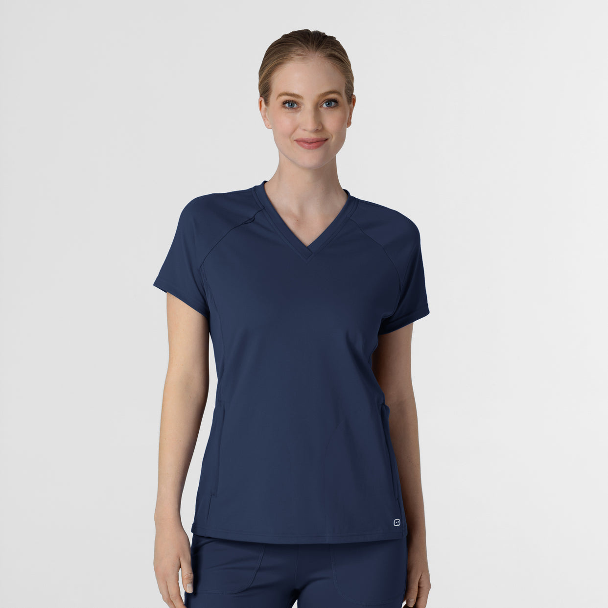 WonderWink Women's RENEW Knit Flex-n-Reach V-Neck Raglan Scrub Top ...