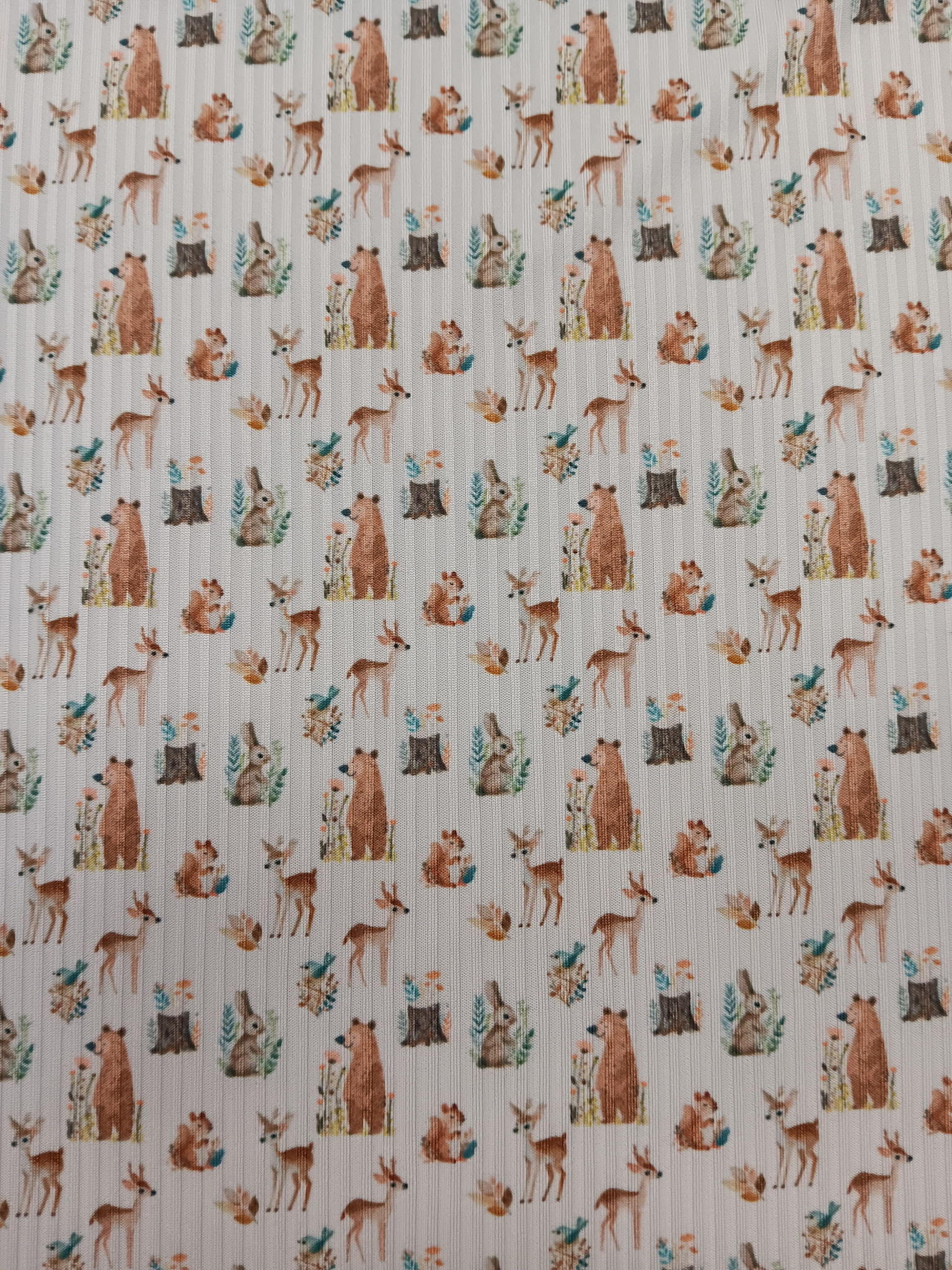 Beth's Creations Yard of Rib Knit, Forest Scene Fabric - Traditions ...