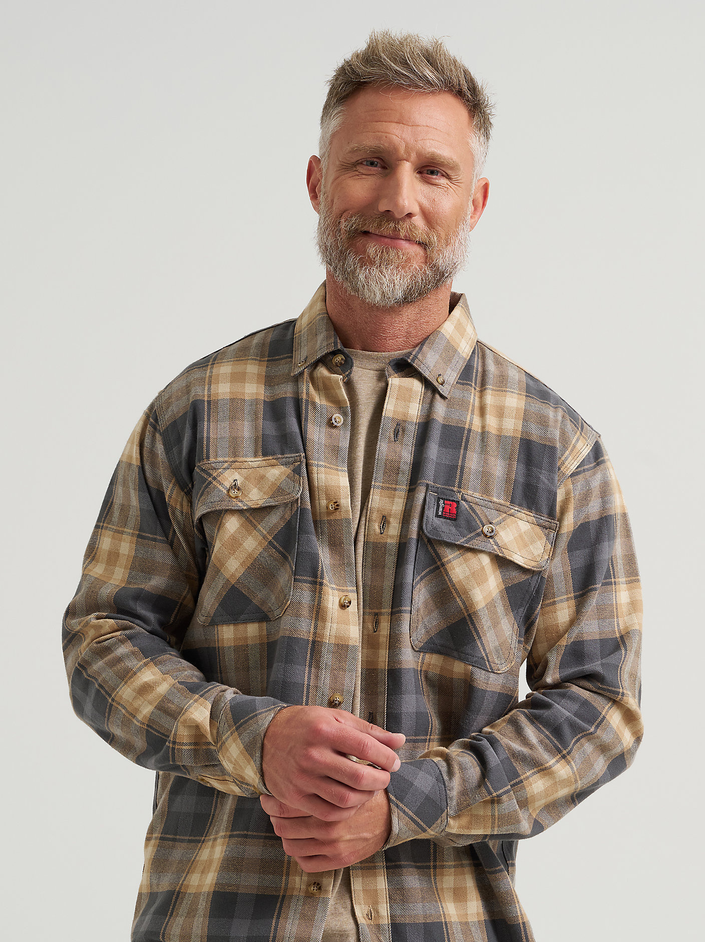 Wrangler Men's Riggs Workwear Flannel Foreman Plaid Work Shirt ...