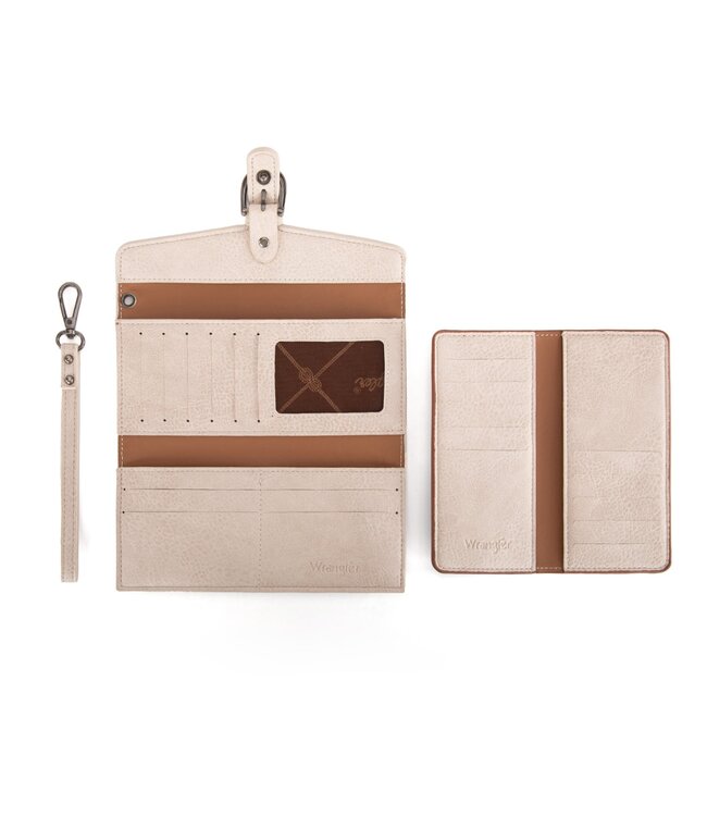 Wrangler Western Tri-Fold RFID Wallet/Wristlet - Traditions Clothing ...