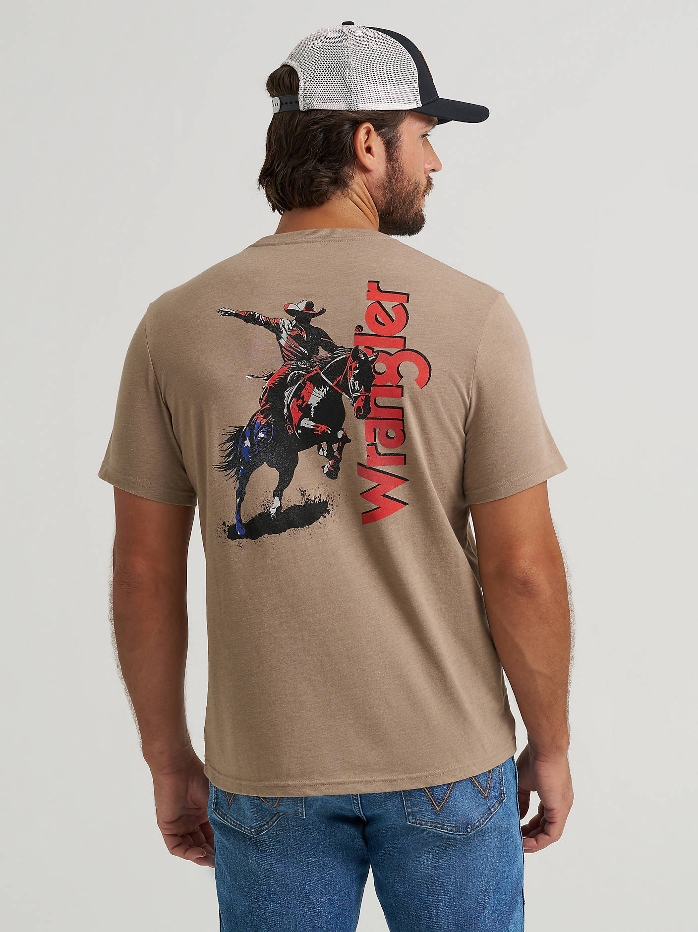 Wrangler Men's Star Spangled Rodeo Back Graphic T-Shirt - Traditions ...