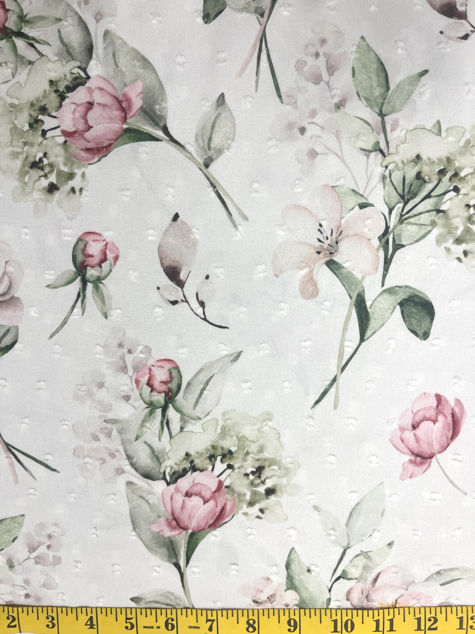 YD FT202402122 Floral Swiss Dot - Traditions Clothing & Gift Shop