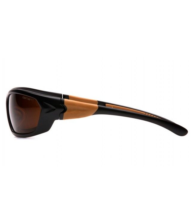 Carhartt Safety Glasses Carbondale Black Tan Frame Sandstone Bronze