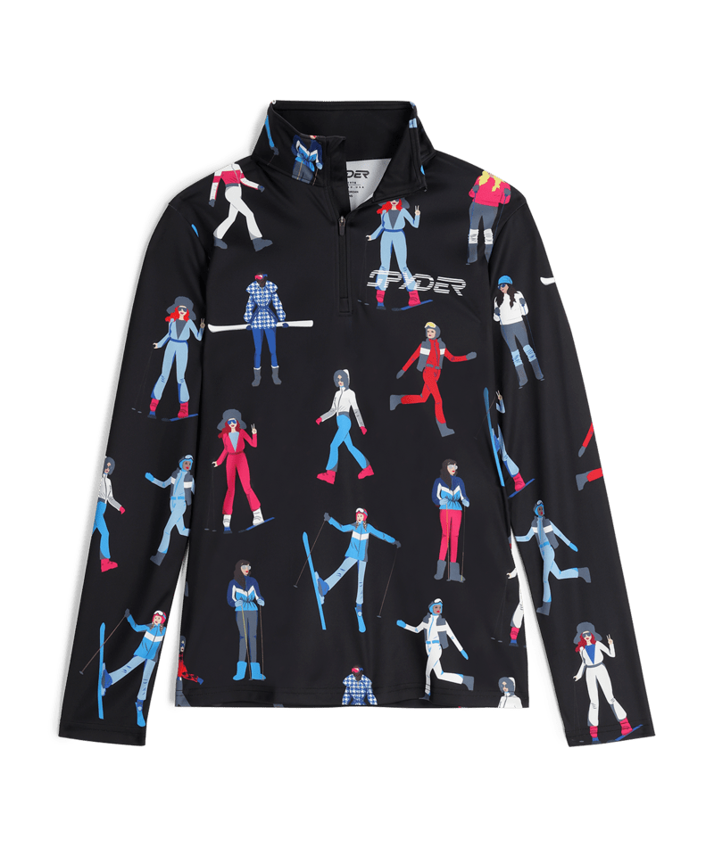 Spyder March 1/2 Zip (24/25) Black-Blk