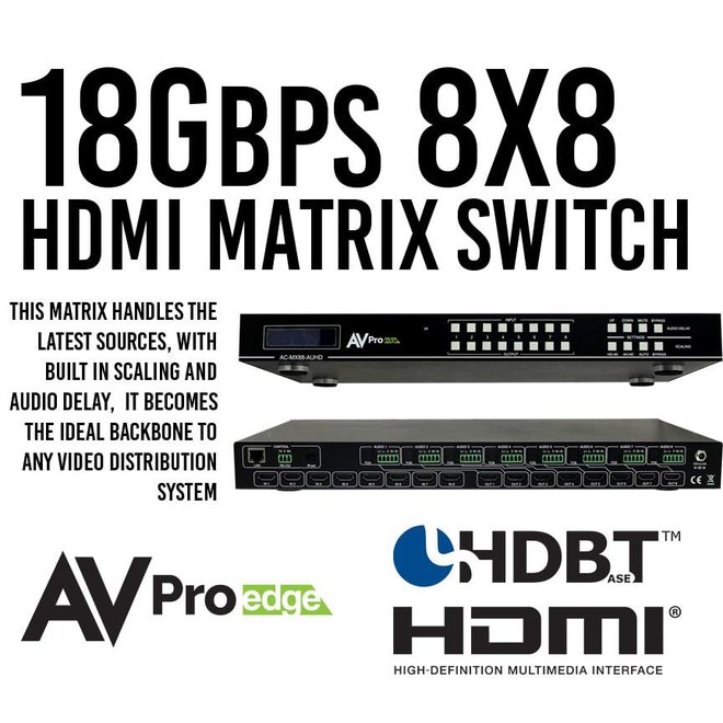 AVPro Edge 8 x 8 Hdmi Matrix Switch | Shop Online - AV Luxury Group