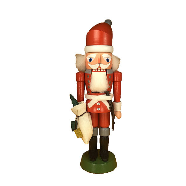Santa with Twig and Bag Nutcrack Collectable German figurine 8"H - Noel ...