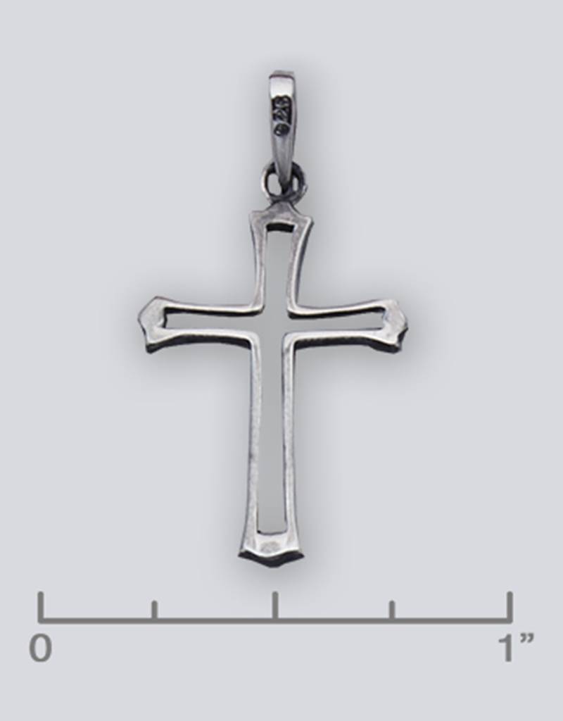 Sterling Silver Open Cross Pendant 24mm - Simply Sterling