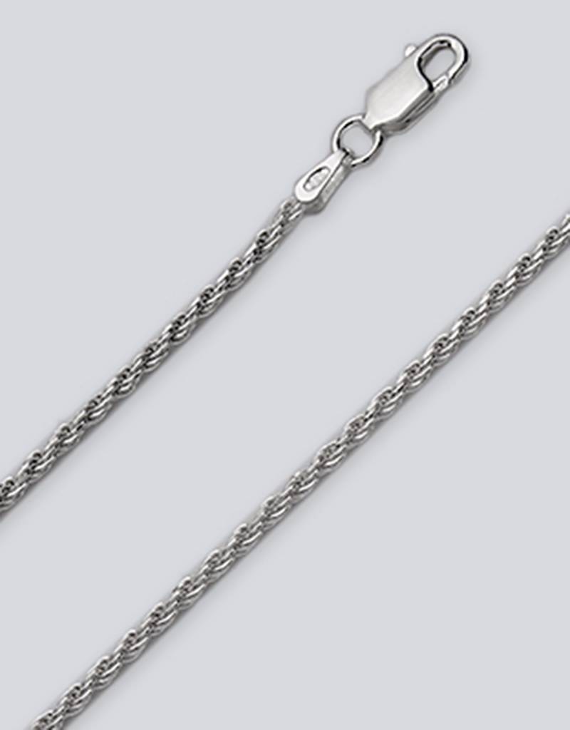 Sterling Silver Diamond Cut Rope 040 Chain Anklet 9" - Simply Sterling
