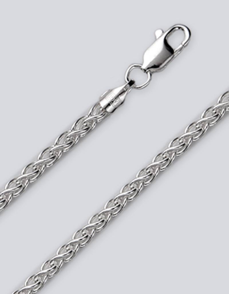 Sterling Silver Wheat 080 Chain Necklace - Simply Sterling