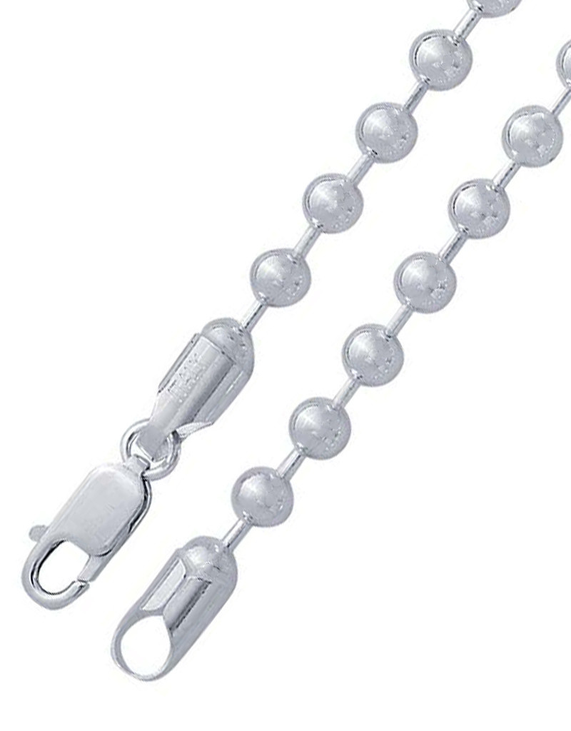 Sterling Silver 5mm Bead Chain Necklace - Simply Sterling