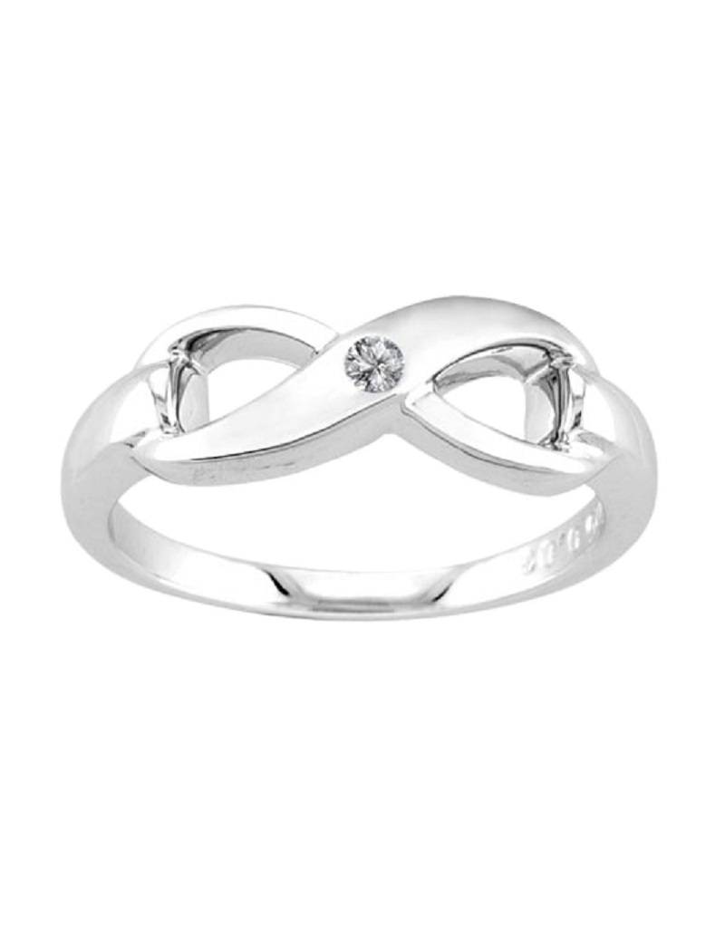 Sterling Silver Infinity Diamond Ring Size 7 - Simply Sterling