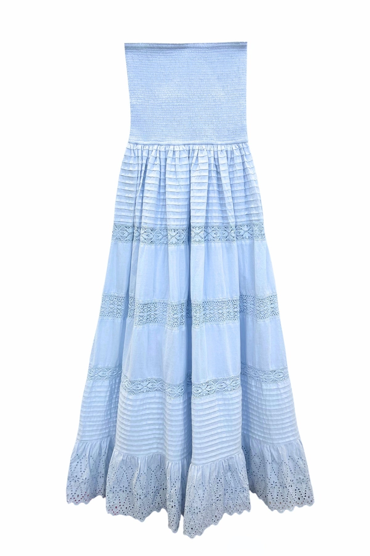 Katie J Lt Blue Reese Maxi Dress - Covey House Children's Clothier